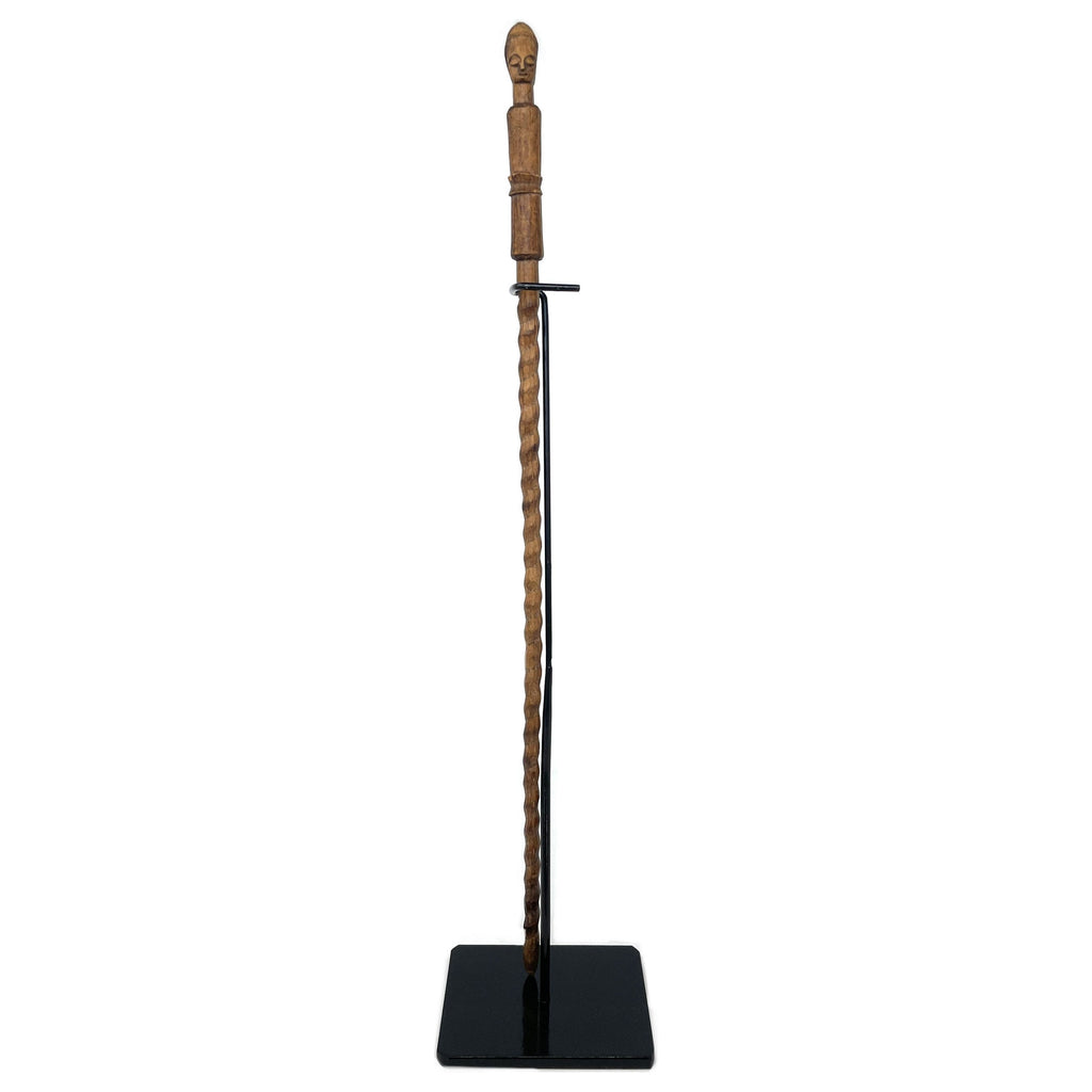 Baule Figurative Staff/Dance Wand with Stand from Ivory Coast - 18" H ...