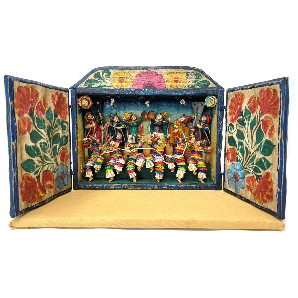 Eleudora & Mabilon Jimenez Folk Art Retablo from Peru - 9.75" H X 23.2 ...