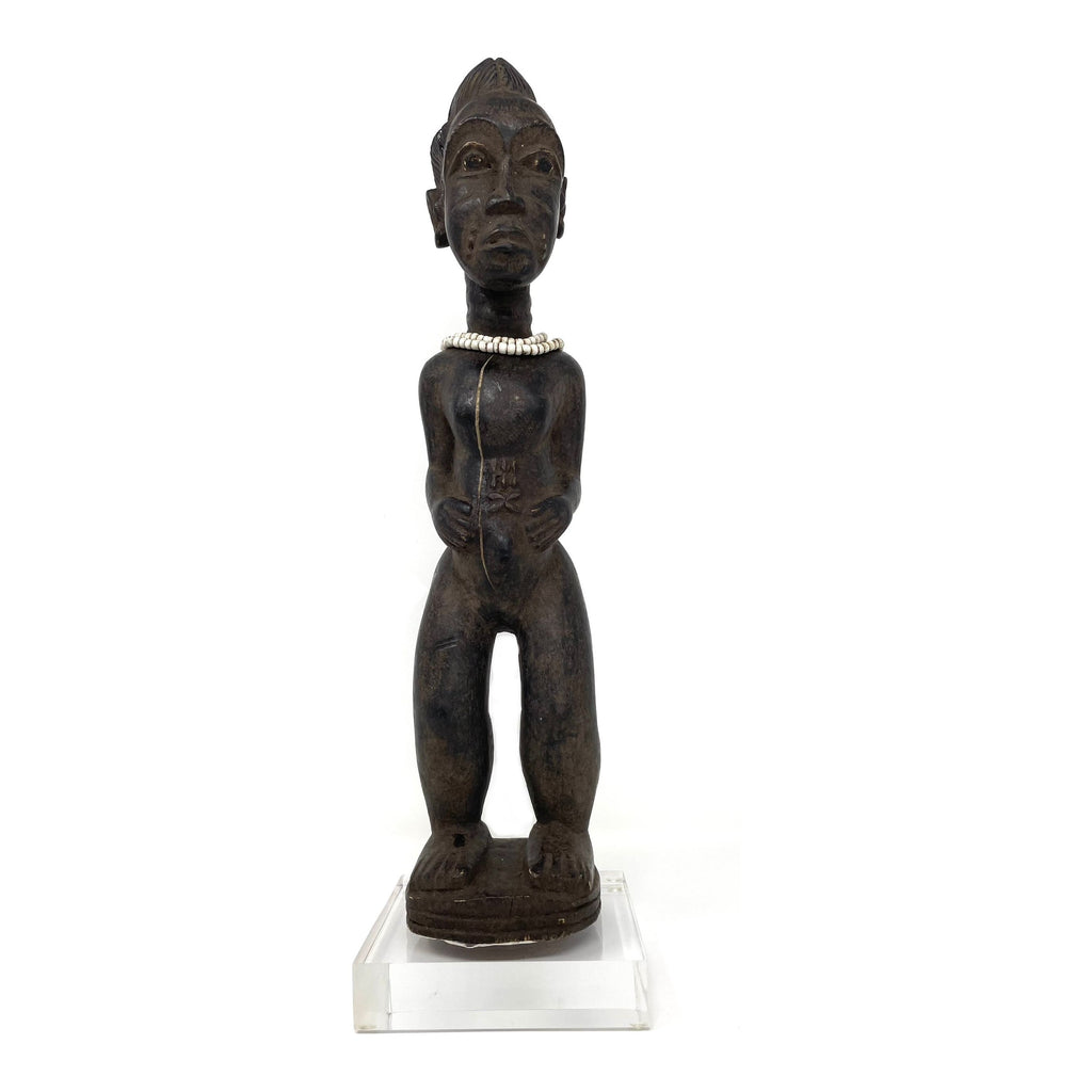 Baule Colonial Period Ancestor Figure from Ivory Coast - 15" H X 3" W ...