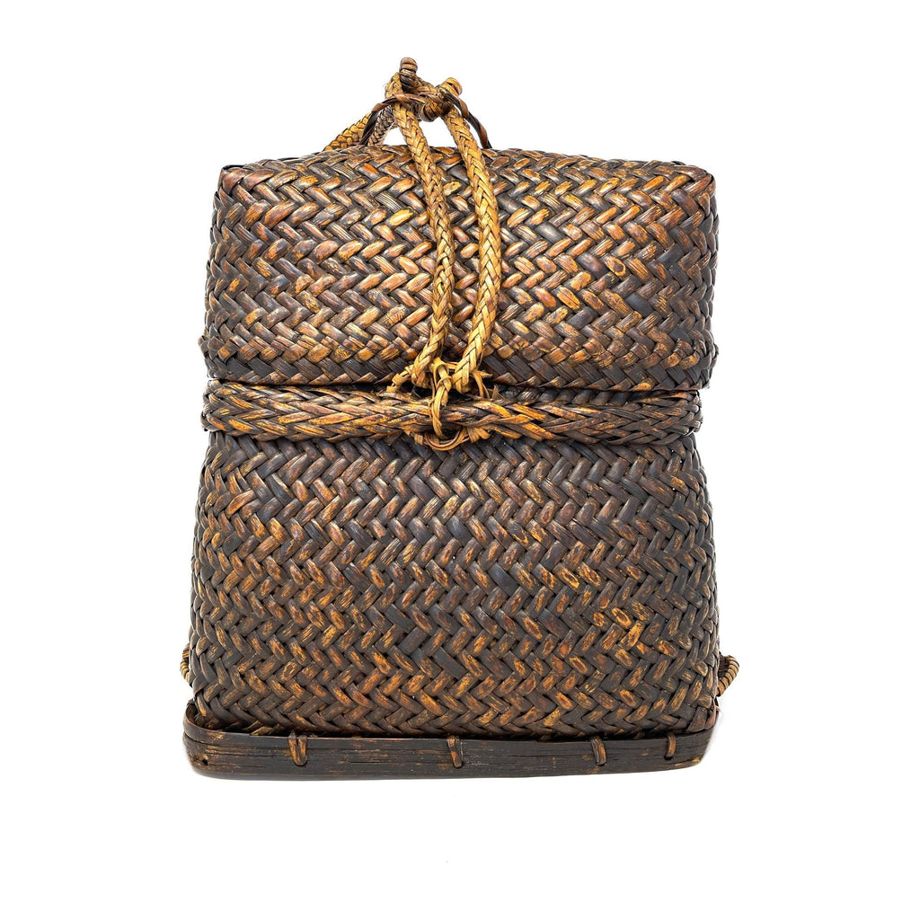 Intricately Woven Vintage Lidded Backpack from the Philippines – Our ...