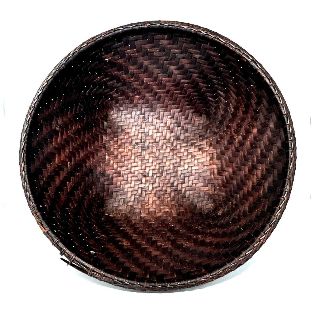 Large 1960s Labba Grain Basket from the Philippines - 19" Diam. X 7" H ...