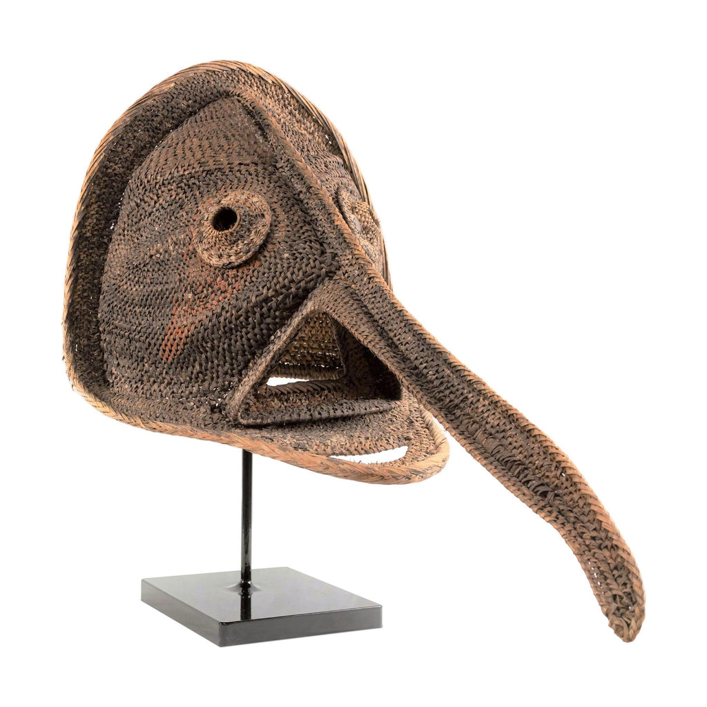 Tumbuan Long-Nose Mask from Papua New Guinea/Oceania - 26" H X 34.5" D ...
